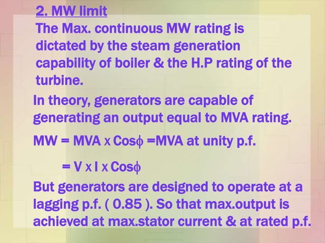Generator capability curve | PPT