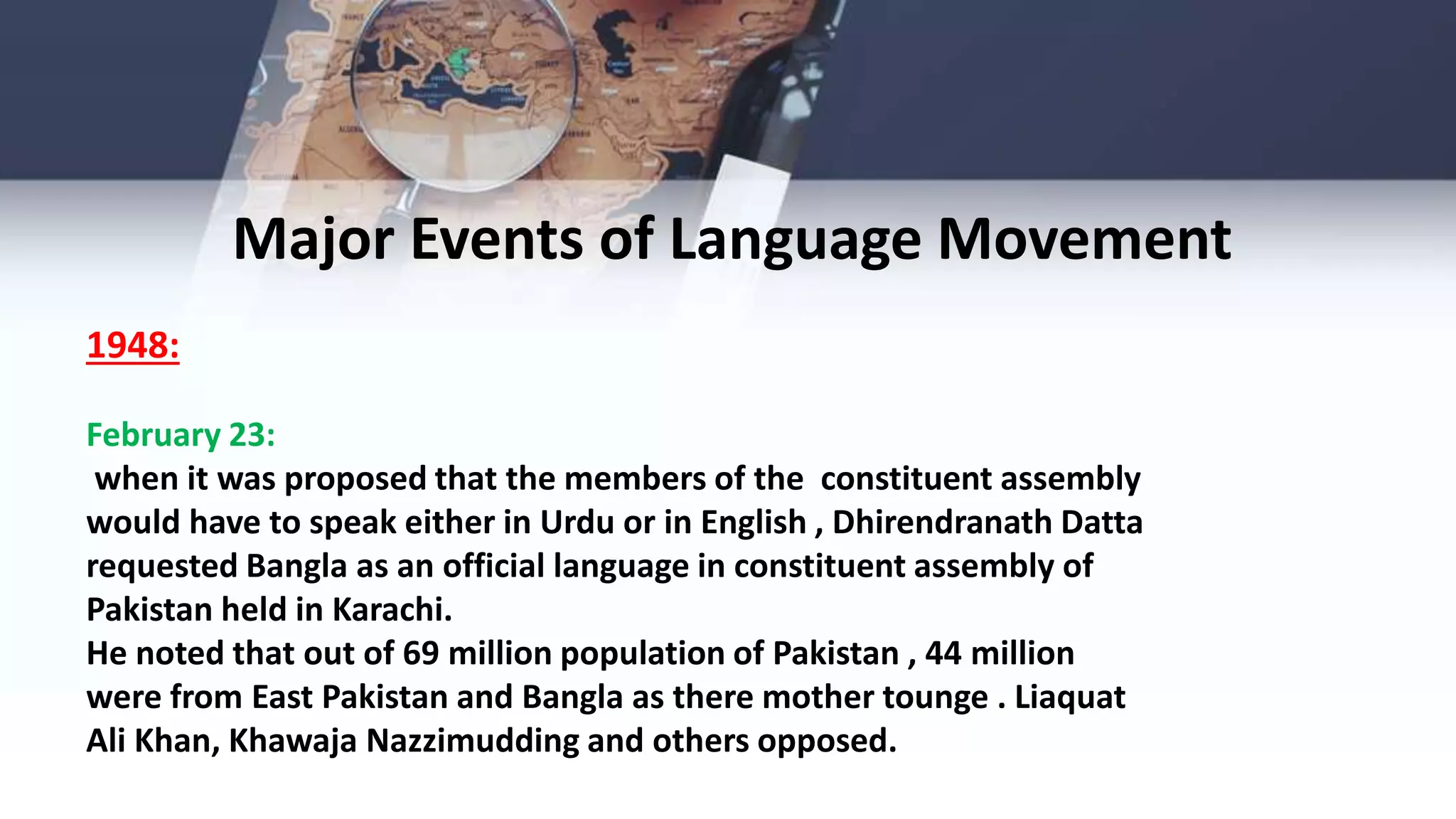 Significant of the Language Movement Bangladesh | PPTX