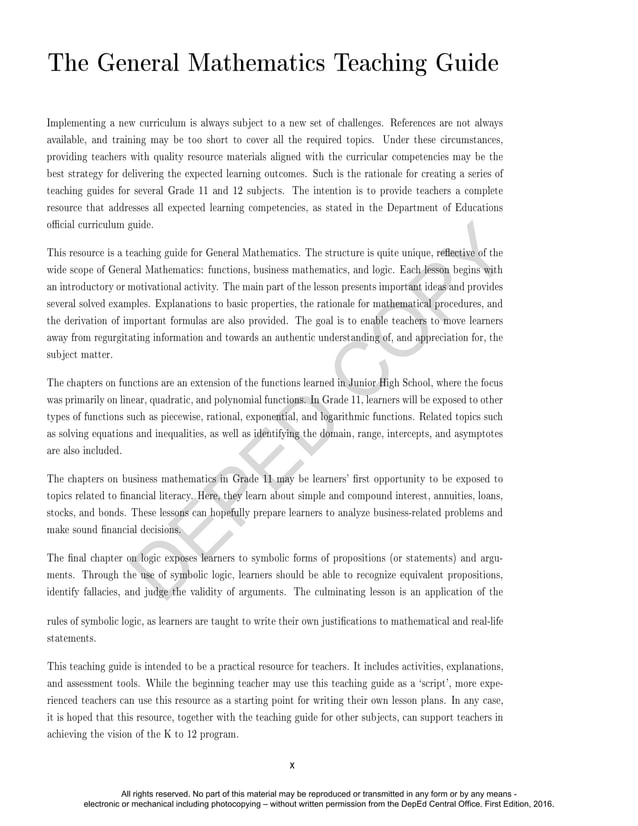 Gen.Math TG SHS v.1.pdf | Desktop Publishing | Computer Software and ...