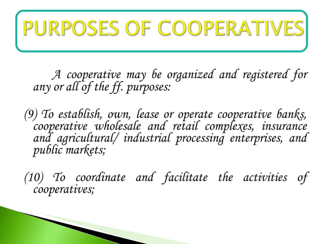 General Concepts of Cooperatives | PPT | Business | Business and Finance