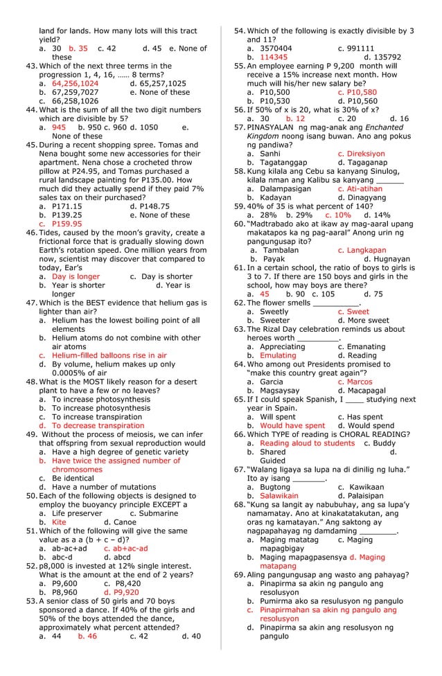 Gen ed-answer-key-a | DOC