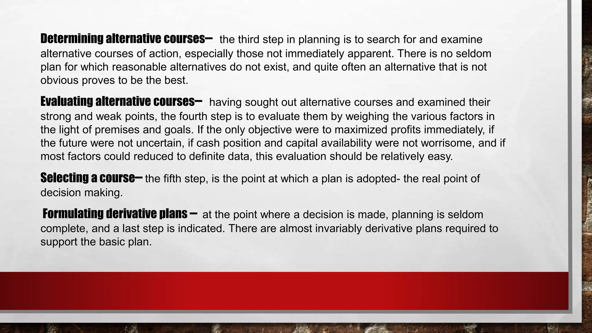 BASIC IDEAS AND CONCEPTS OF PLANNING | PPTX