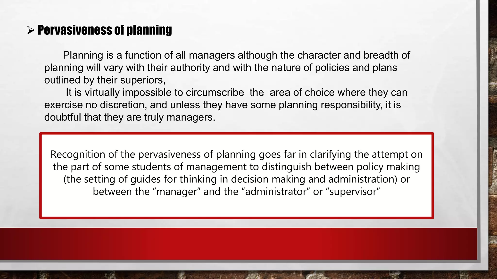 BASIC IDEAS AND CONCEPTS OF PLANNING | PPTX
