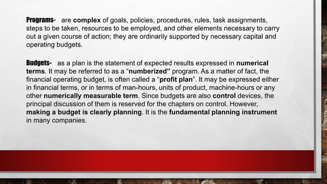 BASIC IDEAS AND CONCEPTS OF PLANNING | PPTX | Business | Business and ...