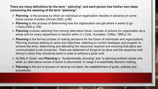 BASIC IDEAS AND CONCEPTS OF PLANNING | PPTX