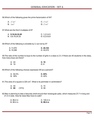 Gen ed (w-answer key) | DOC