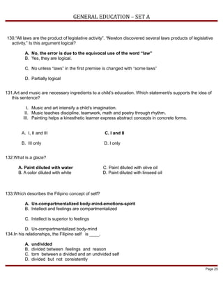 Gen ed (w-answer key) | DOC