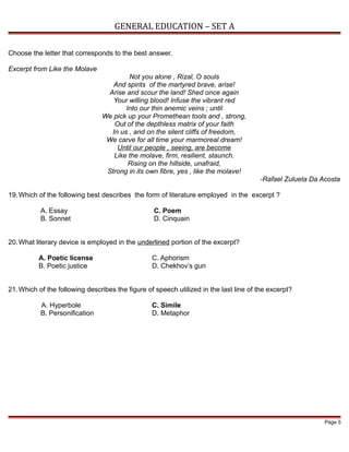 Gen ed (w-answer key) | DOC