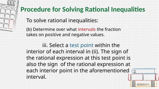 GENERAL MATHEMATICS THE SOLVING OF RATIONAL INEQUALITY | PPTX