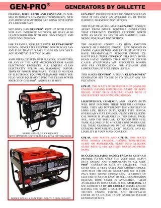 Gen pro-brochure-new models | PDF | Green Vehicles | Auto Type