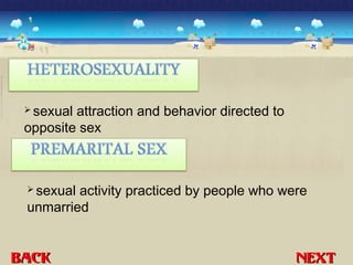 Gender and Sex,Human Sexual Response,Diversity of Sexual Behavior | PPT