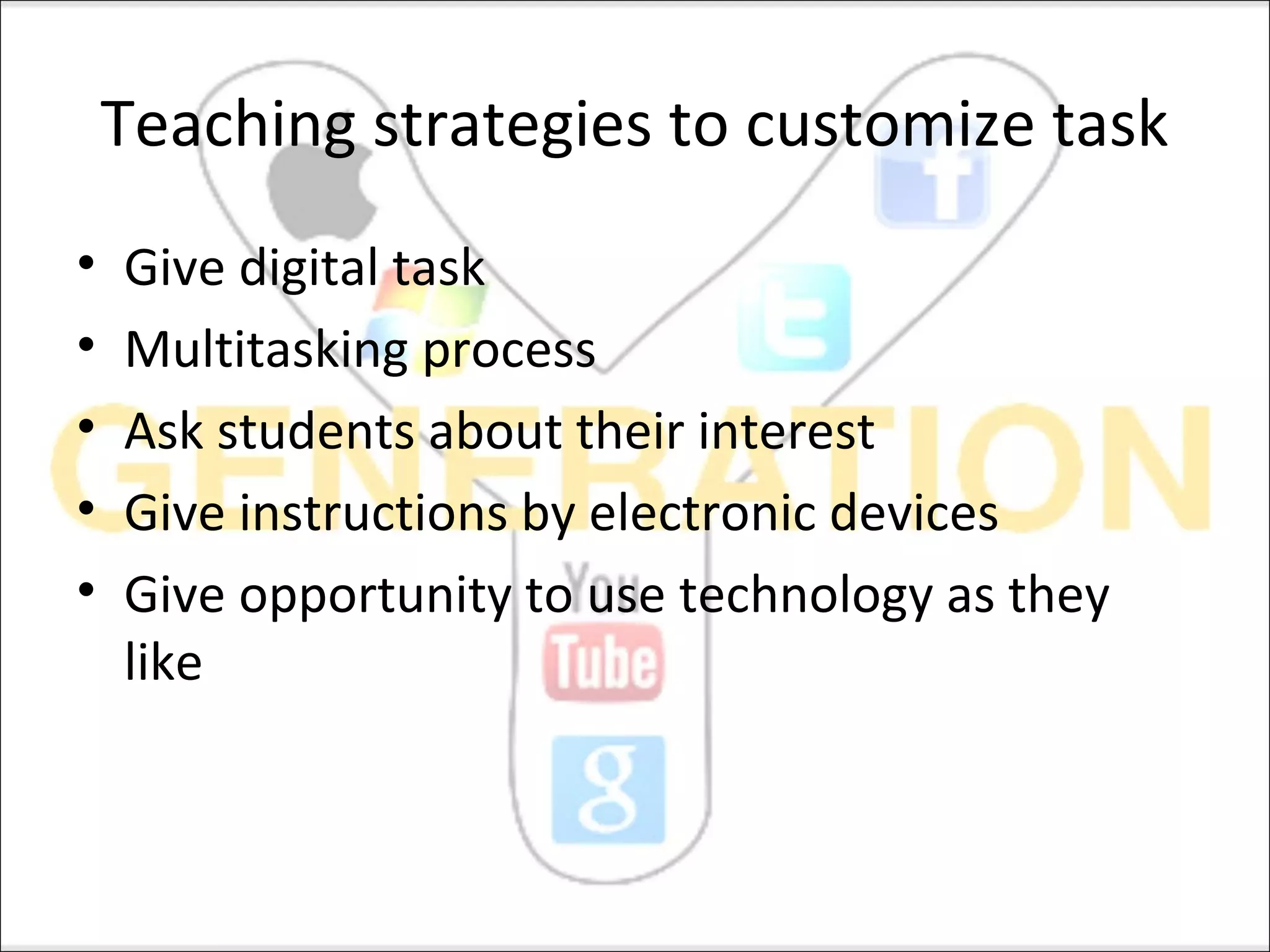 Gen y teaching strategies | PPT