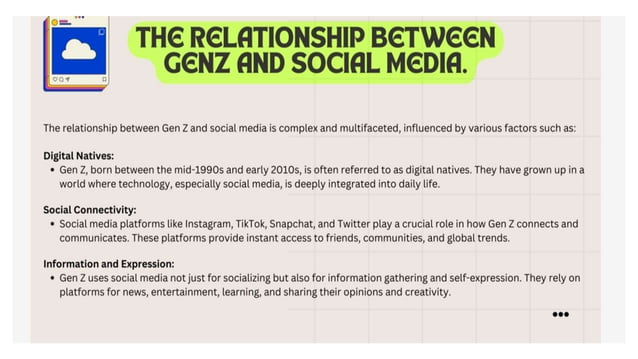 Concept of Generation-z and use of social media | PPTX | Education