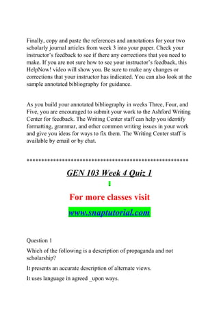 Gen 103 Enhance teaching-snaptutorial.com