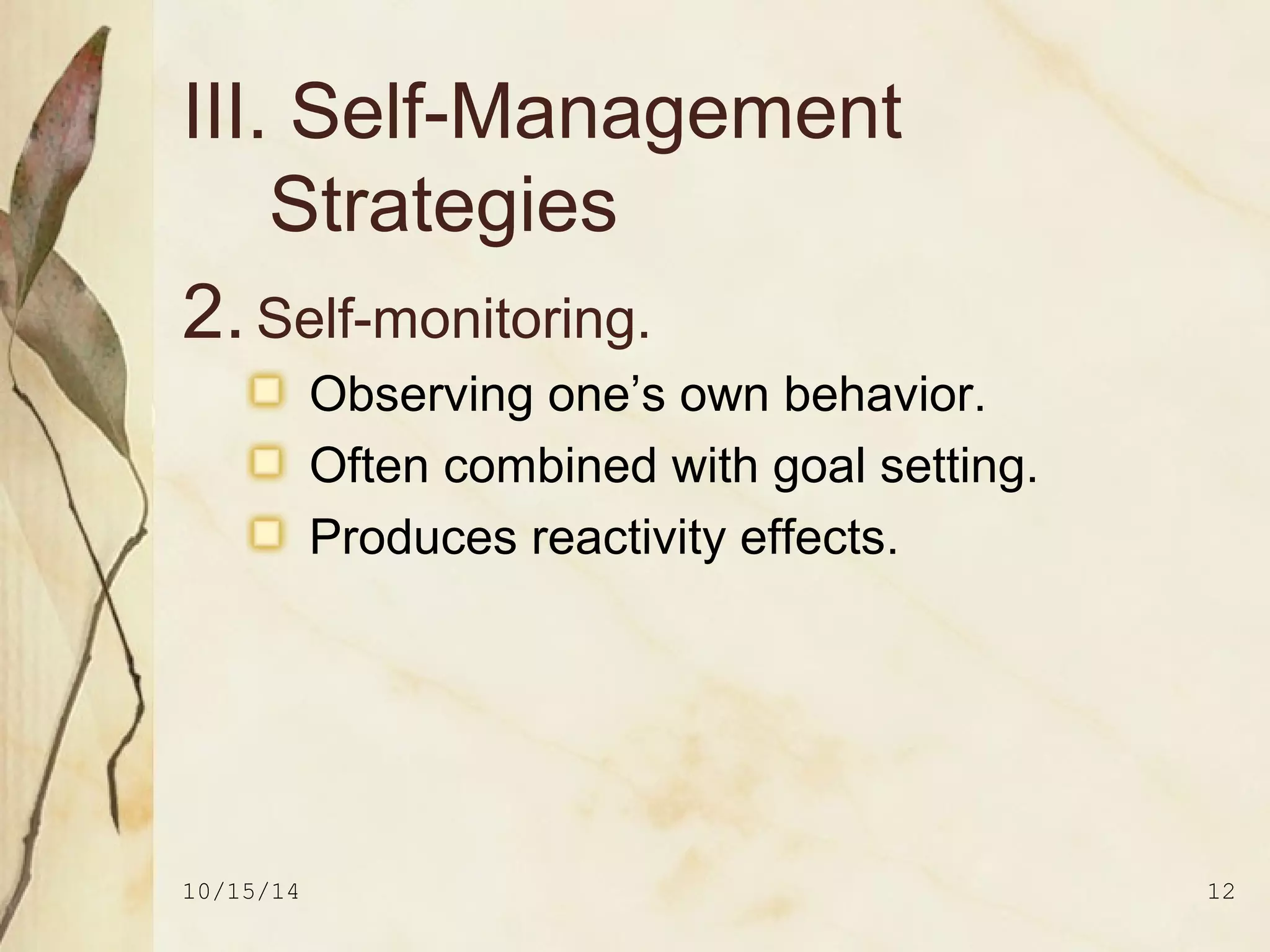 Self-management | PPT