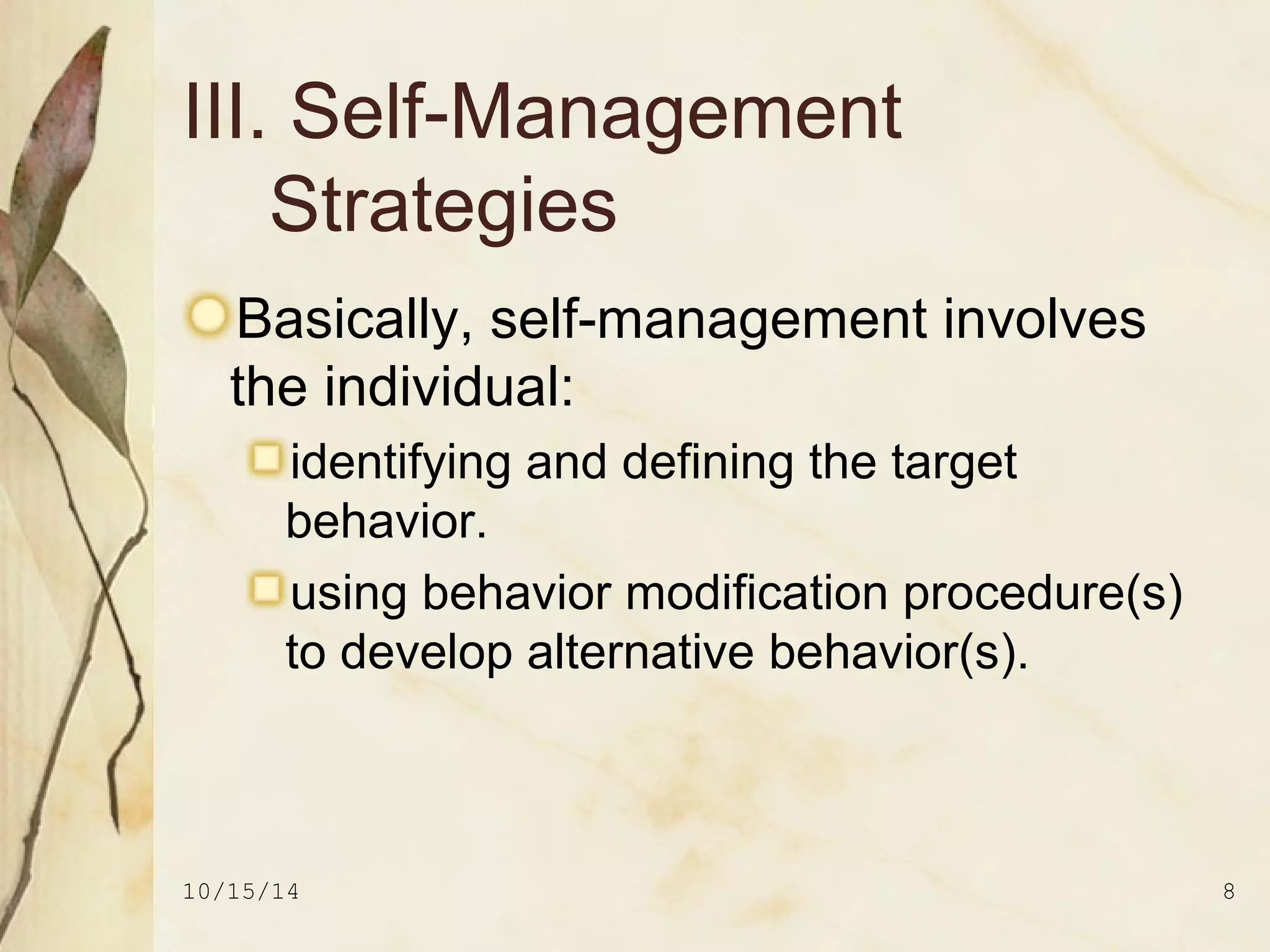 Self-management | PPT