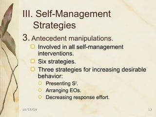 Self-management | PPT