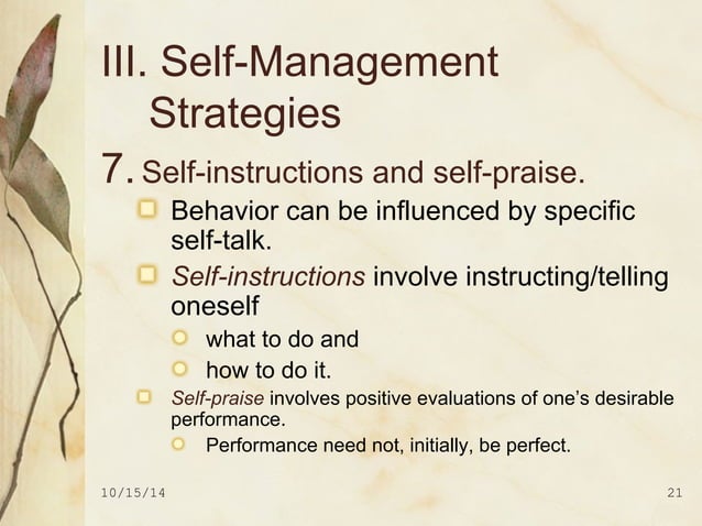 Self-management | PPT | Parenting Babies and Toddlers | Parenting