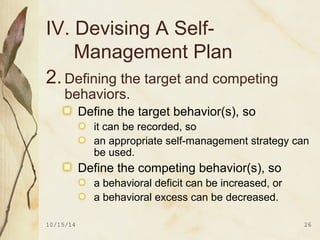 Self-management | PPT