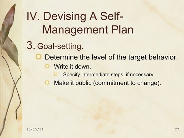 Self-management | PPT | Parenting Babies and Toddlers | Parenting