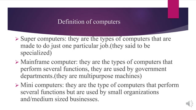 Types of computers | PPT