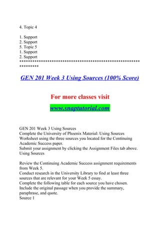 Gen 201 Exceptional Education / snaptutorial.com