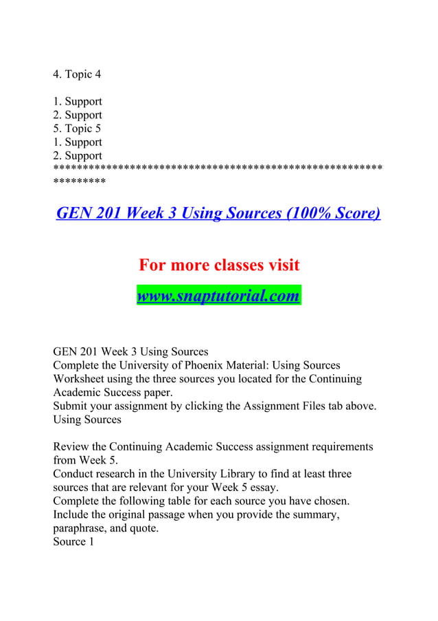 Gen 201 Exceptional Education / snaptutorial.com