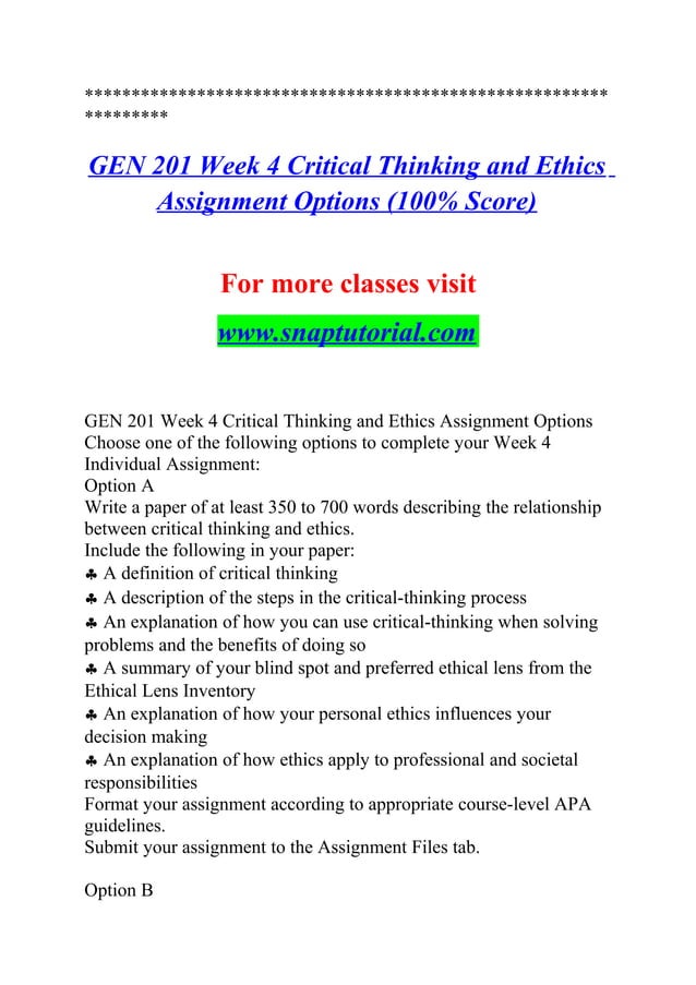 Gen 201 Exceptional Education / snaptutorial.com