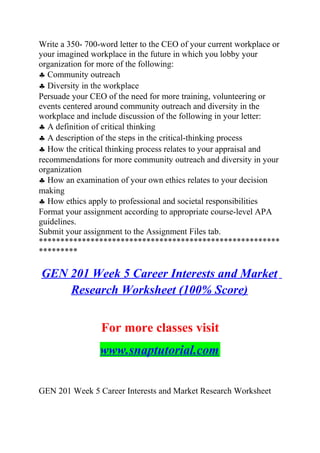 Gen 201 Exceptional Education / snaptutorial.com