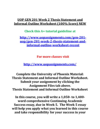 GEN 201 Entire Course NEW | DOCX