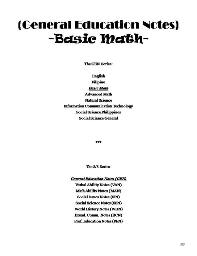 Basic Math | PDF