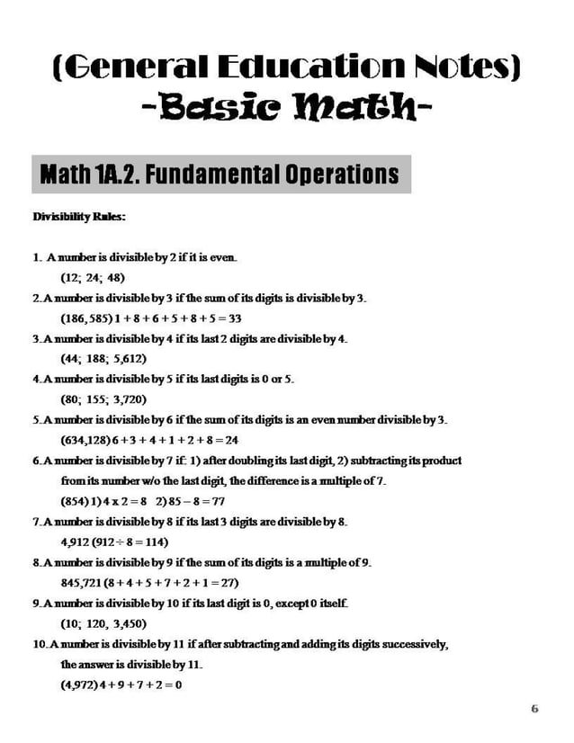 Basic Math | PDF