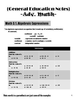 Advanced Mathematics (GEN 341) | PDF
