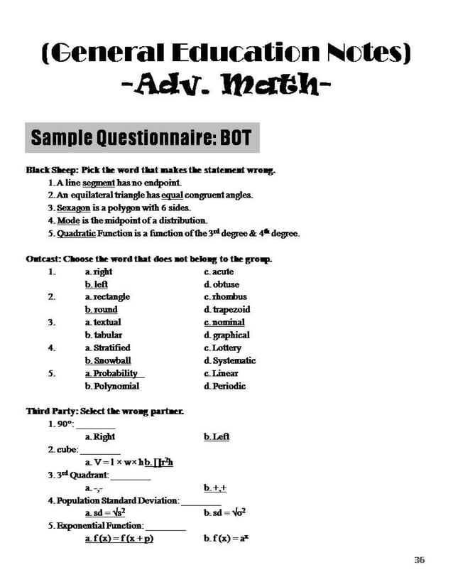 Advanced Math | PDF