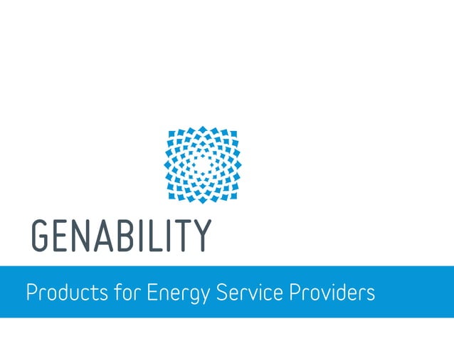 Genability products energy service providers | PDF