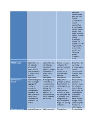Sample Client Assessment Matrix on the Fitt and Pros Principles | PDF