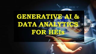 GENERATIVE ARTIFICIAL INTELLIGENCE &DATA ANALYTICS | PPTX