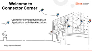Connector Corners: Building LLM Applications with GenAI Activities ...