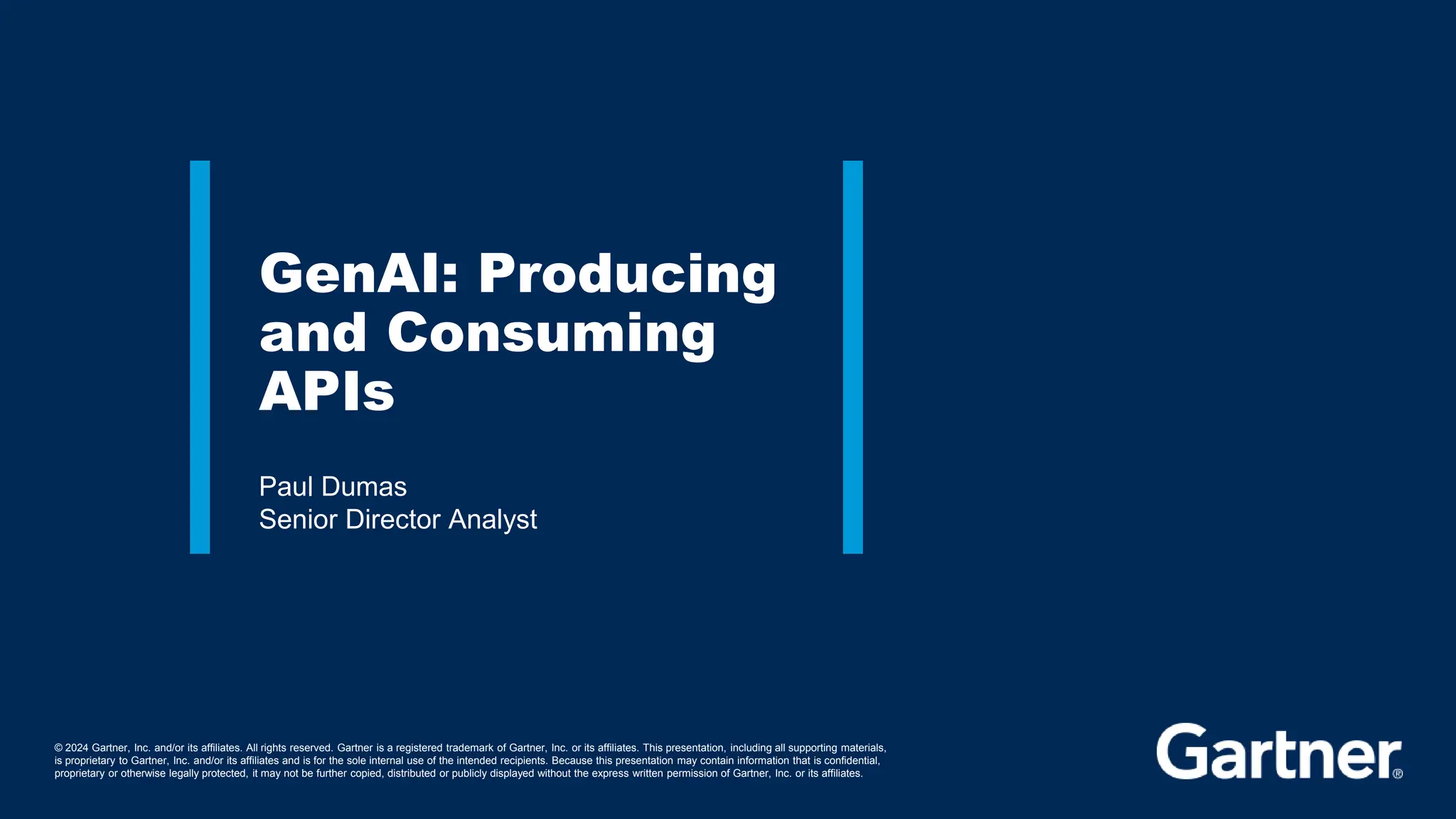 GenAI: Producing and Consuming APIs by Paul Dumas, Gartner | PPT GenAI: Producing and Consuming APIs by Paul Dumas, Gartner | PPT