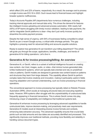 GenAI for Billing_ Scope, Integration, Use Cases, and Trends.pdf