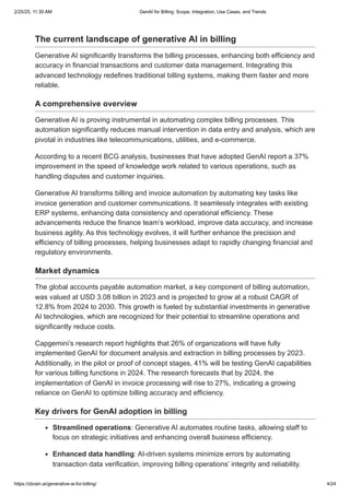 GenAI for Billing_ Scope, Integration, Use Cases, and Trends.pdf