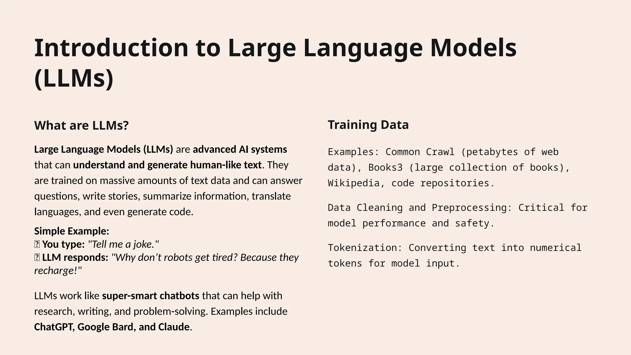 Generative AI and Large Language Models (LLMs) | PPTX