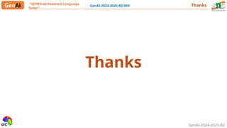 genai ppt Verbo-AI Powered language tutor | PPTX