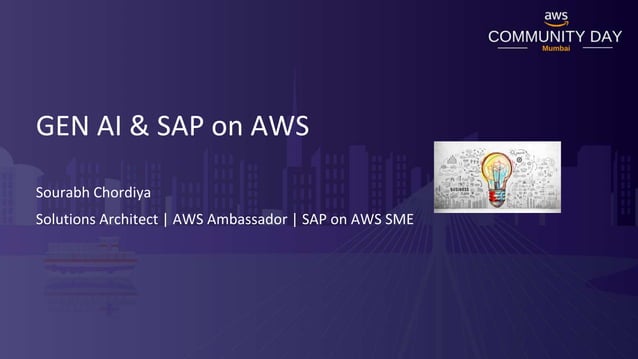 GenAI usage in SAP on AWS - Mumbai AWS User Group Meetup 06th April | PPT