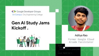 Gen AI Study Jams Kickoff by GDG on Campus at City Engineering College ...