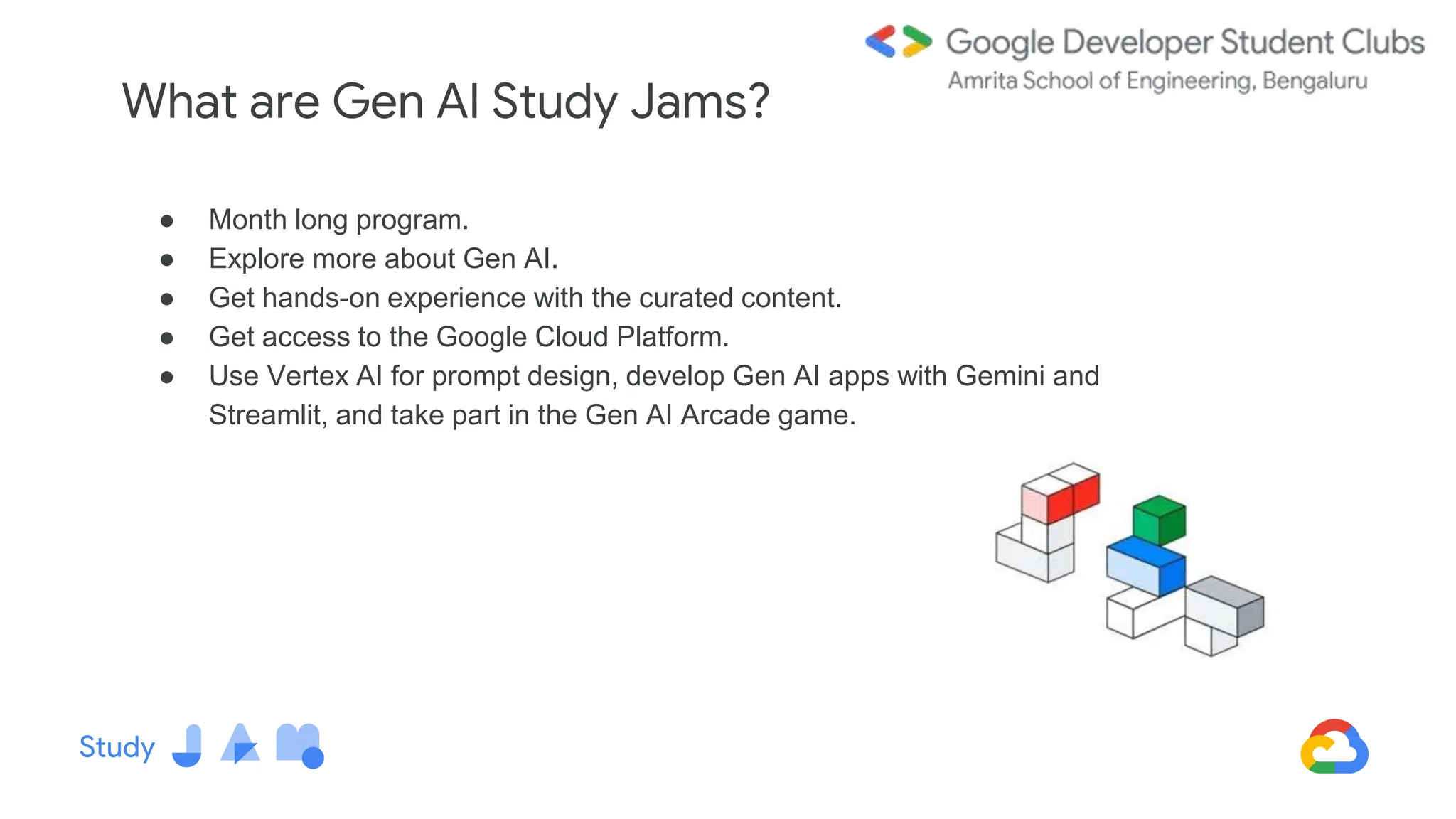 GDSC ASEB Gen AI study jams presentation | PPTX
