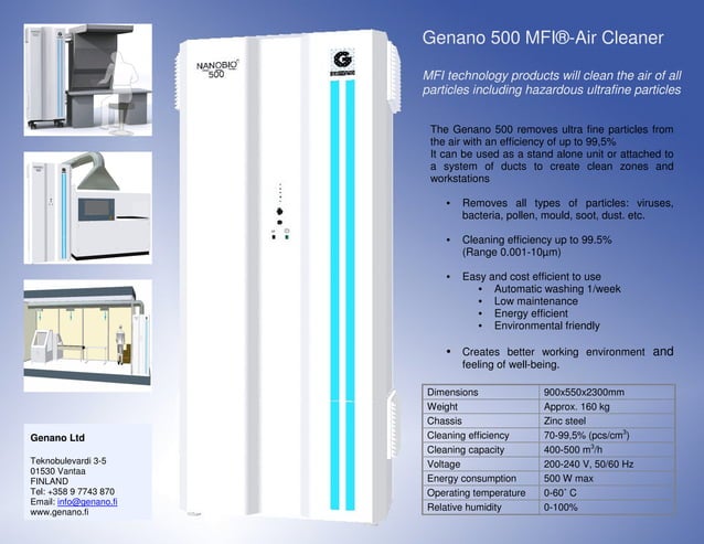 GENANO 500 air cleaner | PPT