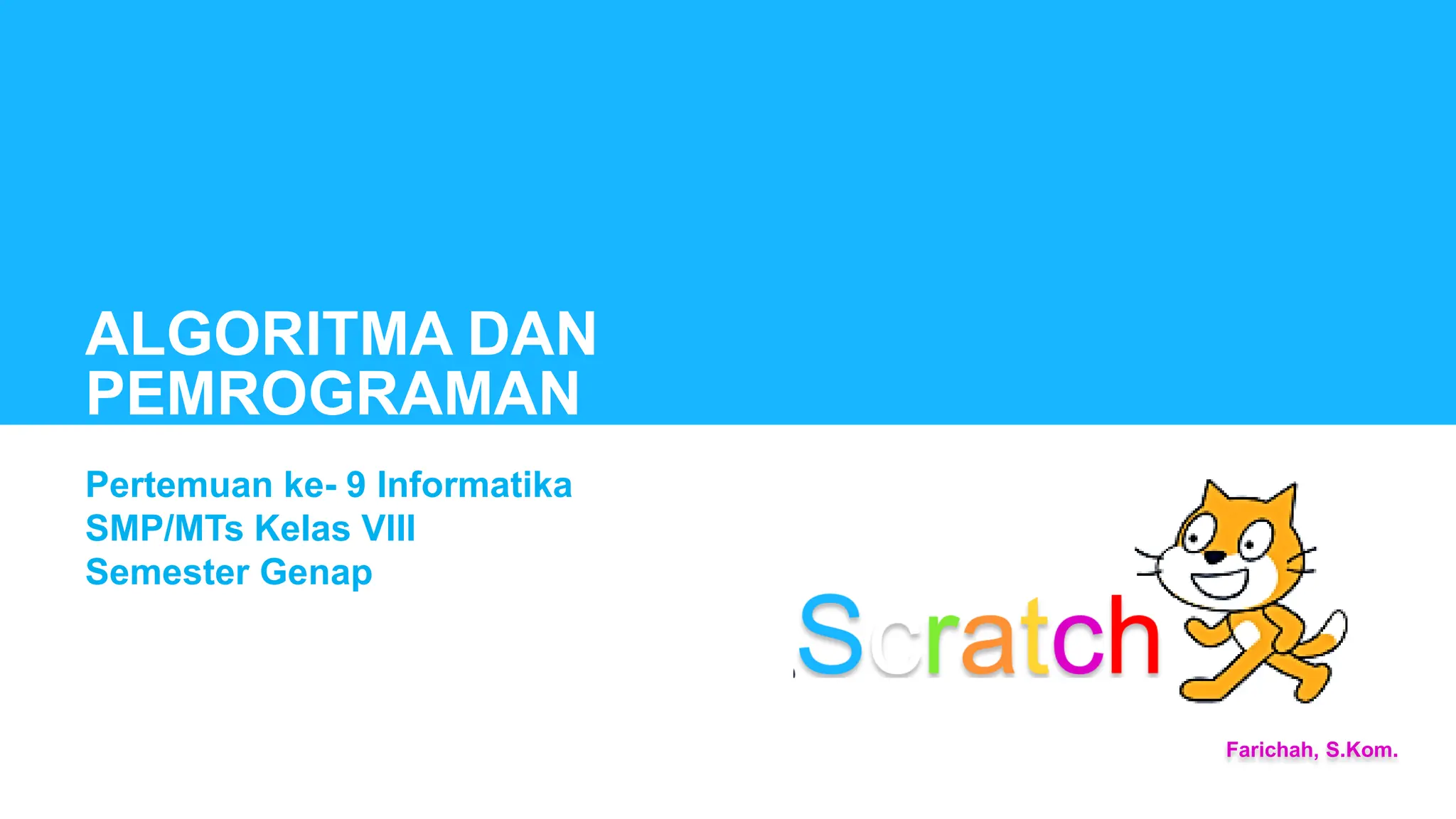Algoritma dan Pemrograman Aplikasi Scratch | PDF