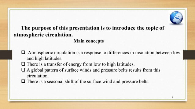 General Circulation of the Atmosphere | PPTX | Weather | Science