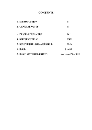 General notes to BSR BUILDING SCHEDULE OF RATES | DOCX